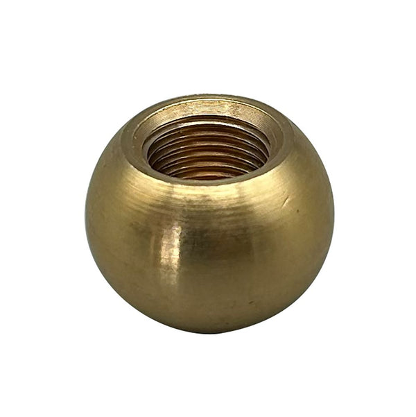 3/4" 1/8IP Turned Solid Brass Ball - Unfinished - Nostalgicbulbs.com