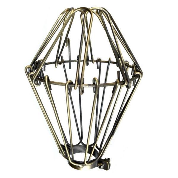 Antique Brass Small Wire Lamp Guard | Light Bulb Cage - Nostalgicbulbs.com