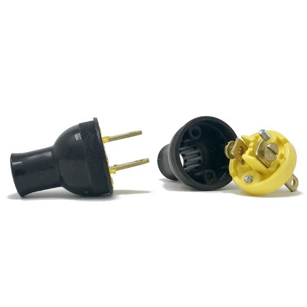 Vintage Round Black Lamp Plug | Lamp Cord Plug – Nostalgicbulbs.com