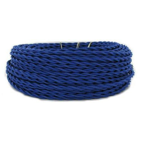 Blue Rayon Covered Twisted Wire | 18 gauge 2 conductor cord ...