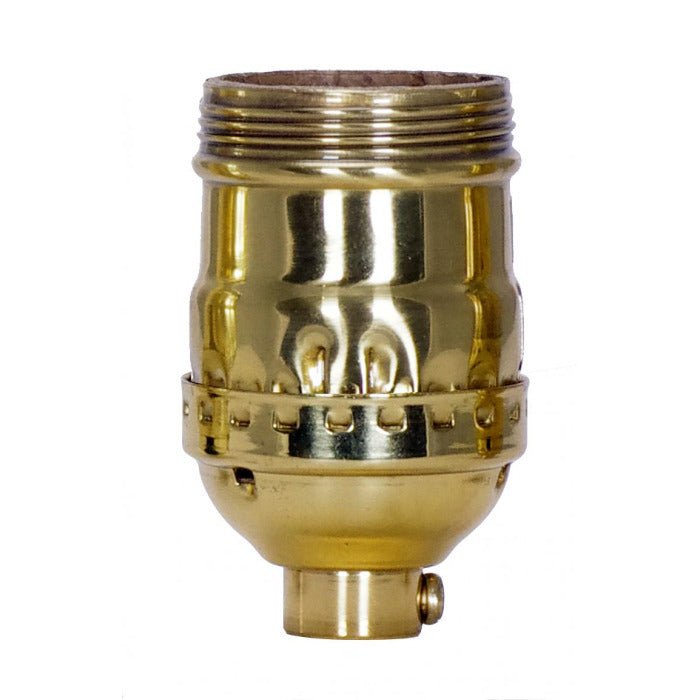UNO Threaded Lamp Sockets | Solid Brass - Nostalgicbulbs.com