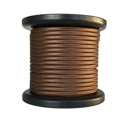 Brown Cloth Covered Parallel Lamp Wire | Lamp Parts - Nostalgicbulbs.com