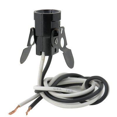Candelabra E12 Lamp Socket with Spring Clips - Nostalgicbulbs.com