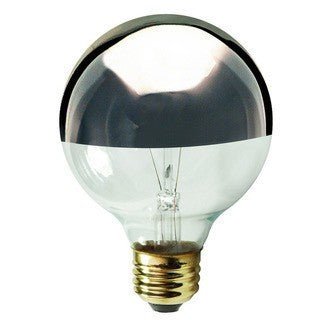 G25 Globe- 40 Watt - Clear Silver Bowl - Nostalgicbulbs.com