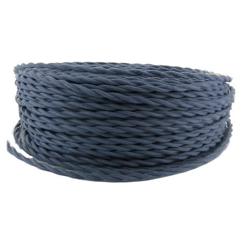 Denim cotton covered twisted wire | Antique Cord – Nostalgicbulbs.com