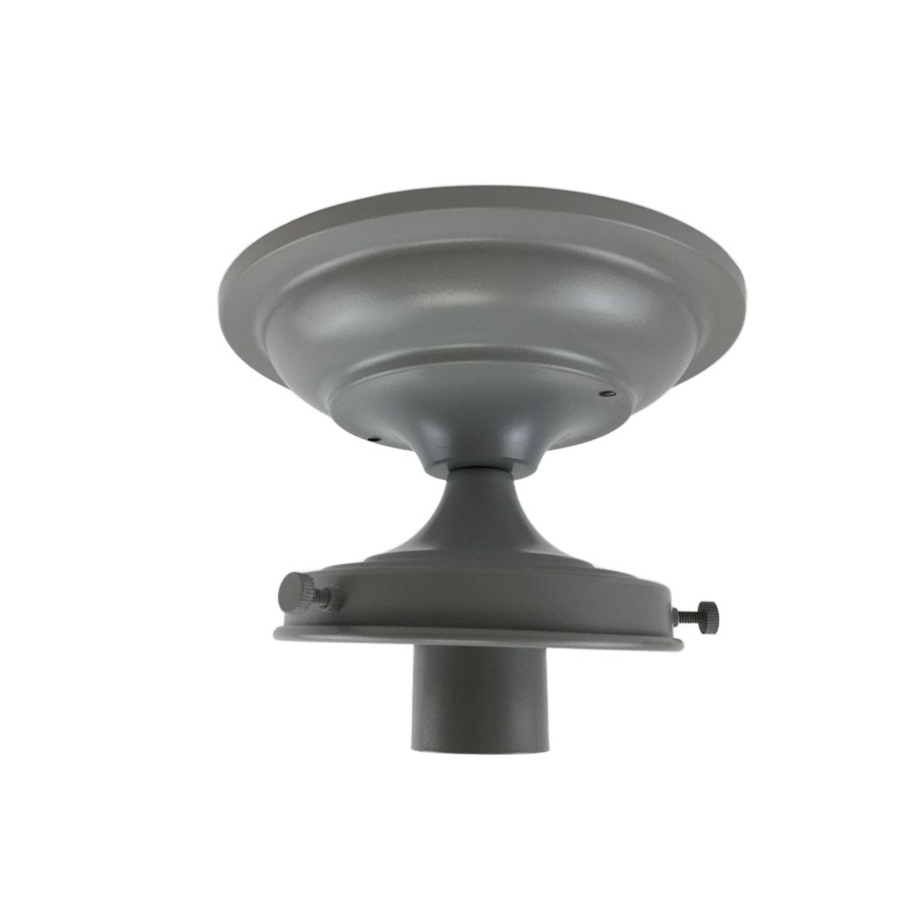 Semi-Flush Schoolhouse Shade Holder - Gray Finish - Nostalgicbulbs.com