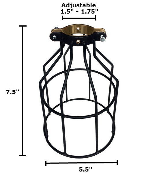 Heavy Duty Black Bulb Guard | Metal Light Bulb Cage - Nostalgicbulbs.com