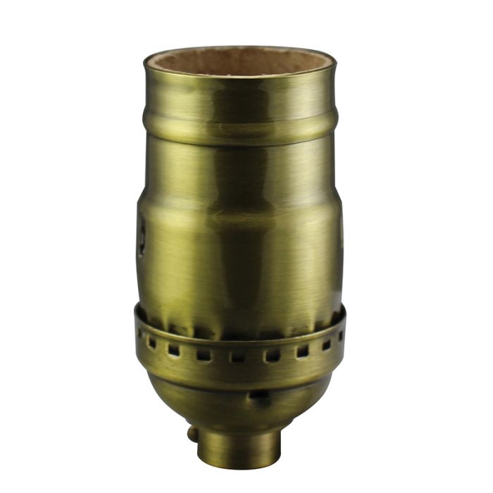 Medium Base Antique Brass Light Socket | Solid Brass – Nostalgicbulbs.com