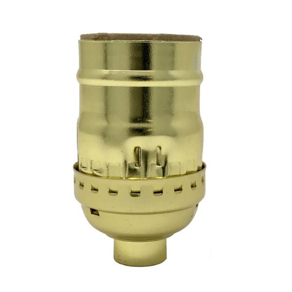 Keyless Polished Brass Lamp Socket | Medium (E26) base – Nostalgicbulbs.com