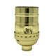Keyless Polished Brass Lamp Socket | Medium (E26) base – Nostalgicbulbs.com