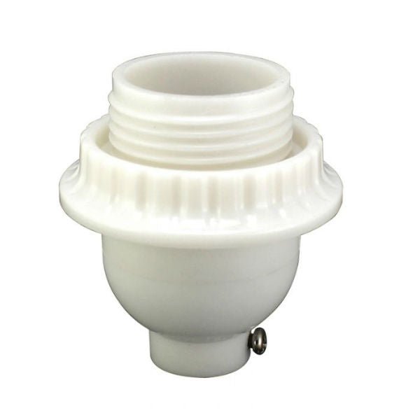 Short Keyless White Phenolic Light Socket | Medium E26 Base ...