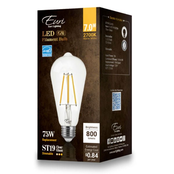 LED Filament Edison Bulb | Dimmable | 2700K | 800 Lumens ...
