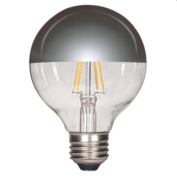 LED Silver Bowl Globe Bulb | Dimmable | 2700K | 40 Watt equal ...