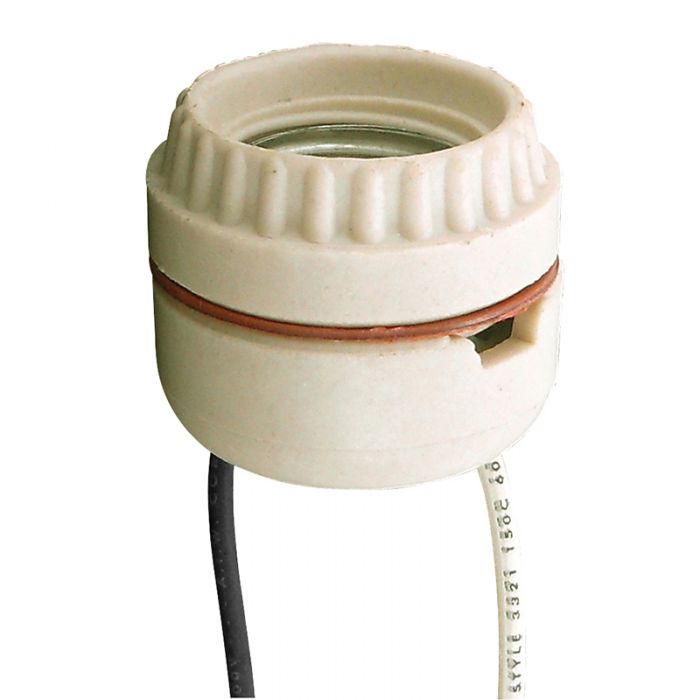 Medium Base Sign Light Socket with 6" Leads | Porcelain ...