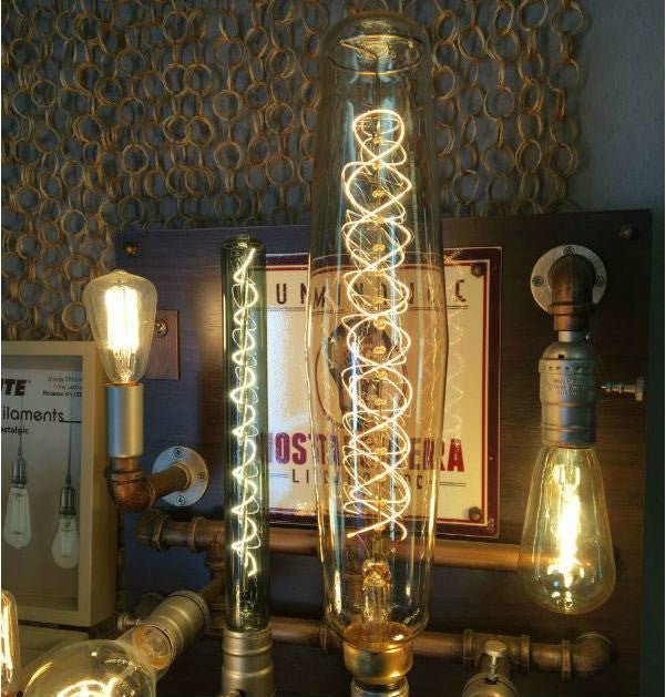 Vintage Mega Spiral Filament Light Bulb | Large Edison Bulb ...