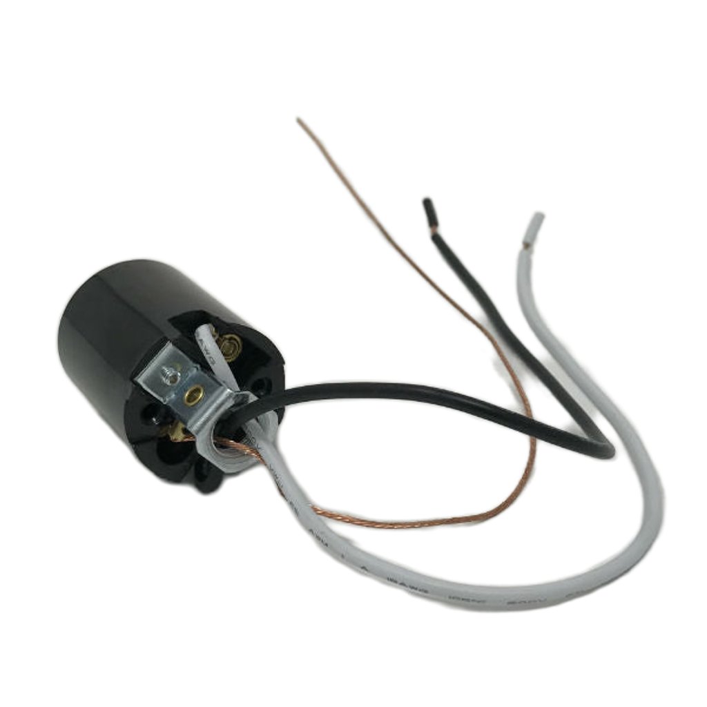 Phenolic Socket - 1/8 IPS Hickey Mount | 10" Leads - Nostalgicbulbs.com