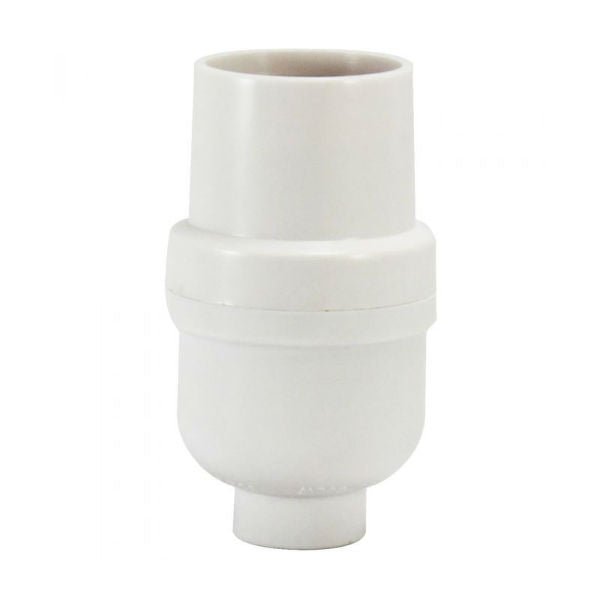 White Keyless Phenolic Lamp Socket | (E26) Medium Base - Nostalgicbulbs.com
