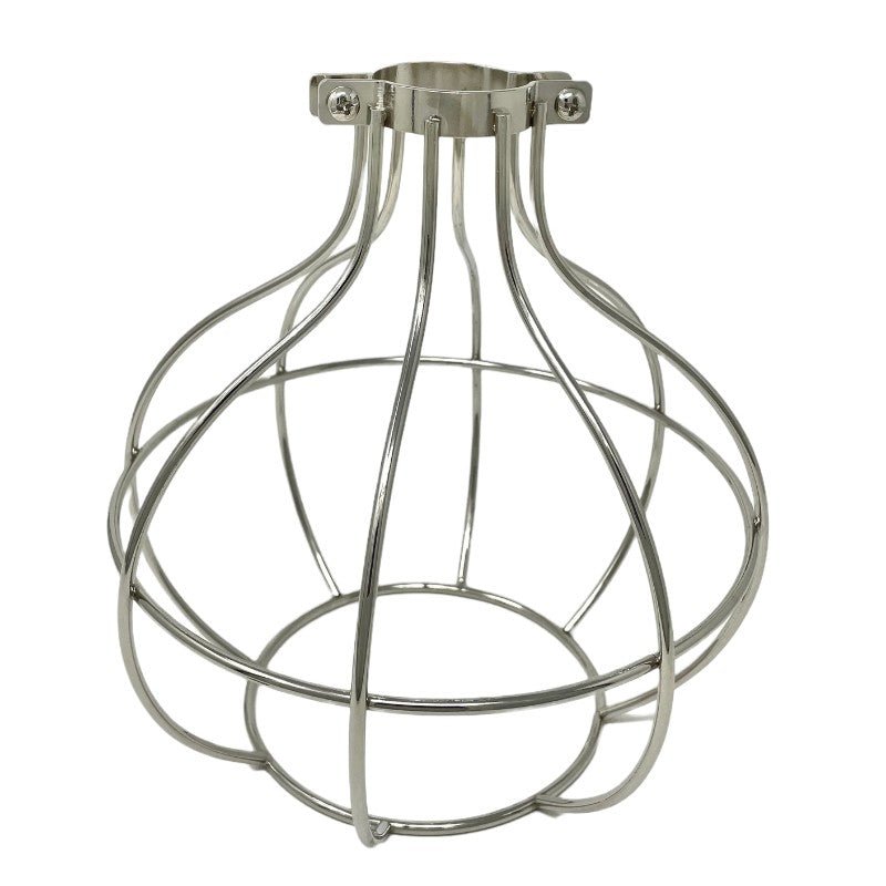 Polished Nickel Sphere Style Bulb Guard | Metal Light Bulb Cage ...