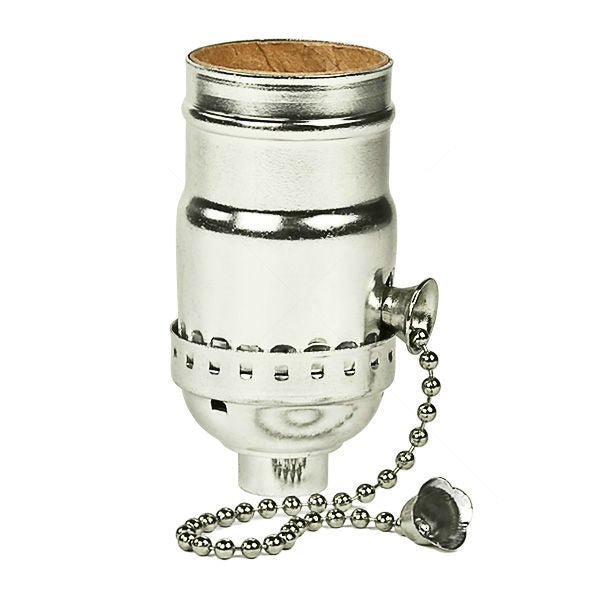 Pull Chain On/Off Polished Nickel Lamp Socket | Medium (E26) Base ...