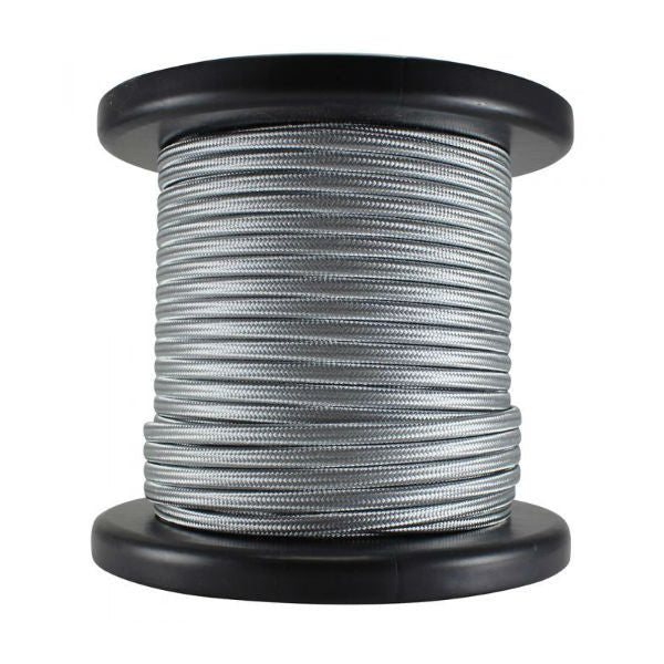 Silver Rayon Covered Parallel Lamp Cord | Lamp Parts - Nostalgicbulbs.com