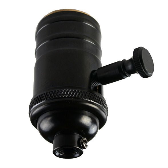 Full Range Dimming Solid Brass Light Socket | Black Finish ...