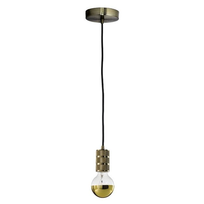 Warm Gold 1-Light Pendant Lamp for Vintage Light Bulbs - Nostalgicbulbs.com