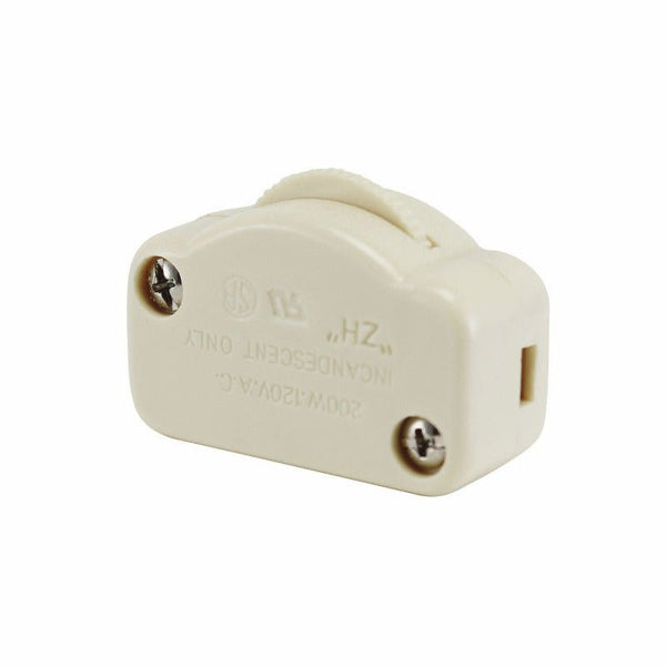 White Hi-Low Inline Dimmer Switch for 18/2 SPT-1 Lamp Cord ...